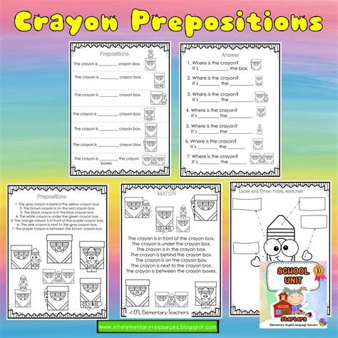 Efl Elementary Teachers Prepositions And The School Unit For Elementary Ell