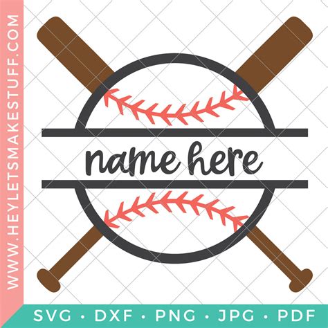 Baseball Monogram Svg File Hey Lets Make Stuff