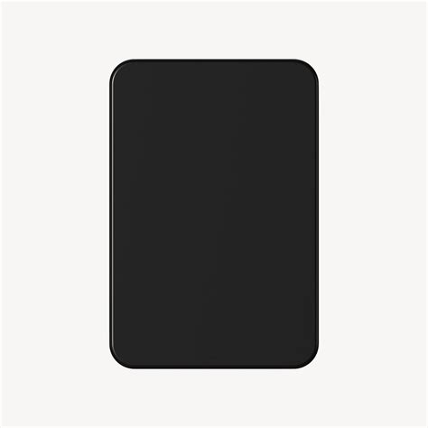 D Black Rectangle Shape Geometric Premium PSD Rawpixel