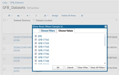 GFB Dataset Sequencing Metadata SciCORE Documentation