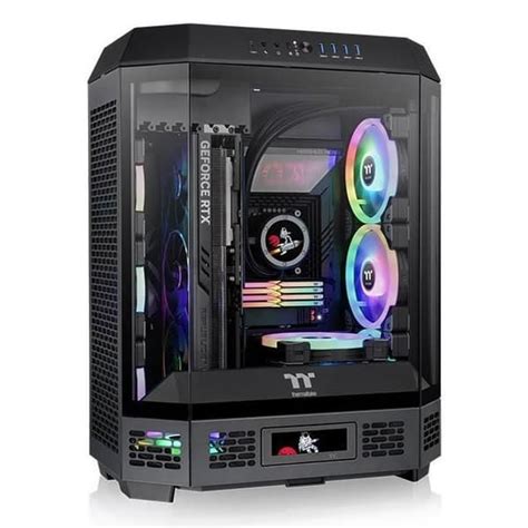 Thermaltake The Tower 600 Chassi Pc Gaming Atx Midi Tower Svart Tempererat Glas Rgb Cdon