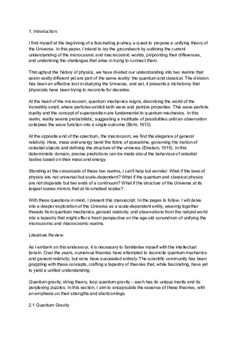 Pdf Scale Dependent Theory