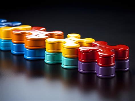 Set Of Colored Puzzles The Concept Of Combining Different Tasks Into One Whole Puzzle Solution