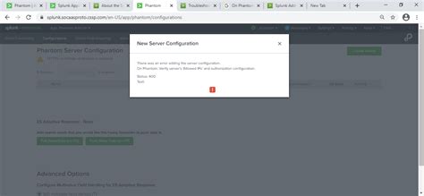 Splunk Phantom On Phantom Verify Servers Allow Splunk Community