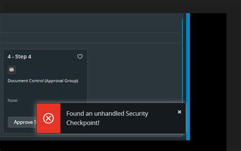 Unhandled Security Checkpoint Error IFS Community