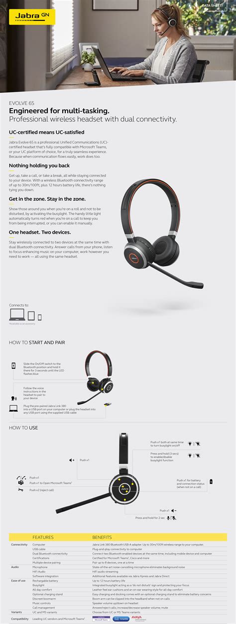 Jabra Evolve Se Ms Stereo Bluetooth Headset Headphones Scorptec Computers