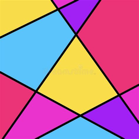 Intersecting Black Lines Creating Multicolored Shapes Background Stock
