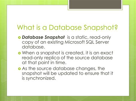Ppt Database Snapshot Powerpoint Presentation Free Download Id2531548