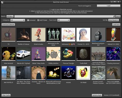 Screenshot Issue Sketchfab Unreal Plugin GitHub