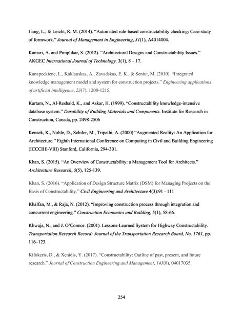 References Framework For Implementing Constructability Throughout Project Development From