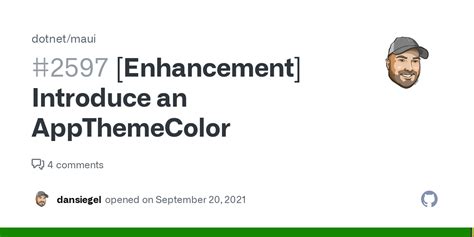 Enhancement Introduce An Appthemecolor · Issue 2597 · Dotnetmaui