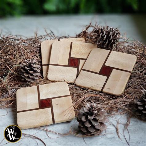 Exotic Wood Coasters Custom Made Great For Fifth Anniversary
