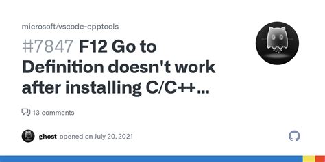 f12 go to definition doesn t work after installing c c extension pack
