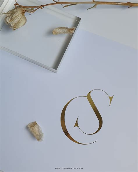 Wedding Monogram With Initials Cs Pre Made Wedding Logo Etsy