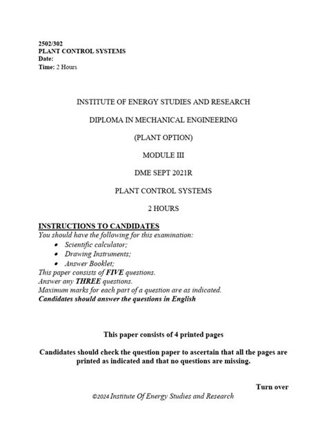 Plant Control Systems Electrical Pdf Amplifier Operational Amplifier