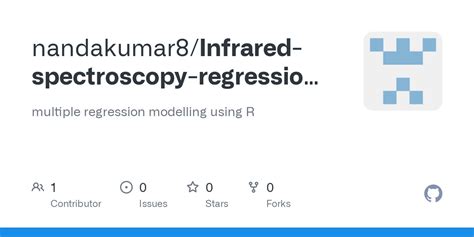 Github Nandakumar8 Infrared Spectroscopy Regression Model Multiple