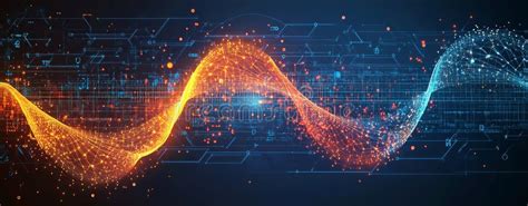 Vibrant Digital Representation Of A Dna Double Helix Structure In Close