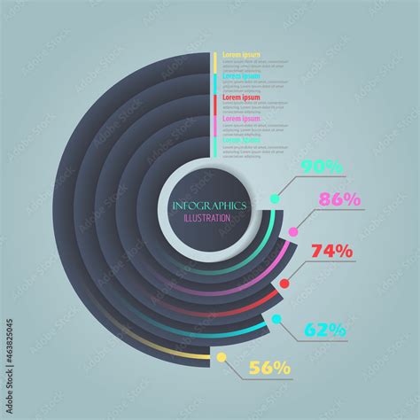 Vector Circular Infographic Design Template It Can Be Used For Process Diagrams Presentations