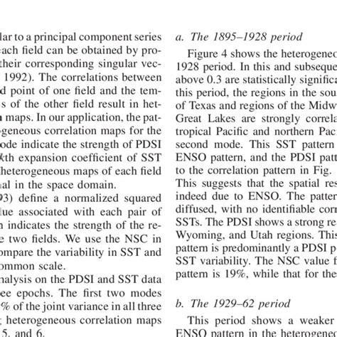 Heterogeneous Correlation Map For Svd Modes For Pdsi A First Mode And