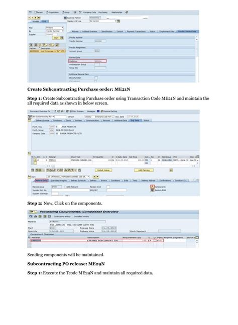 How To Create Subcontracting Process In Sap Mm Tech Azmaanpdf