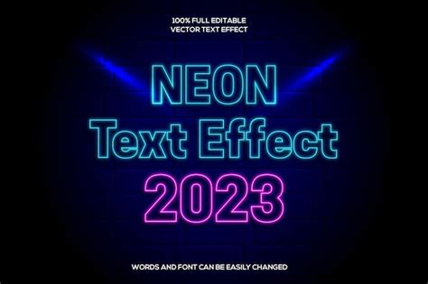 Premium Vector Neon Text Effect