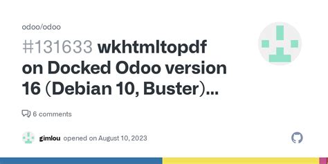 Wkhtmltopdf On Docked Odoo Version 16 Debian 10 Buster Result As Results Timeout 504