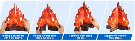 Boao 3 Sets Fake Fire Fake Flame Prop Camping Decoration 3d