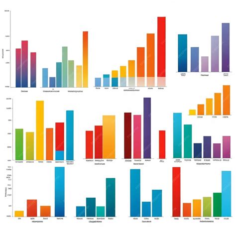Conjunto De Vectores De Gráficos De Barras Fondo Blanco Aislado Vector Premium Generado Con Ia
