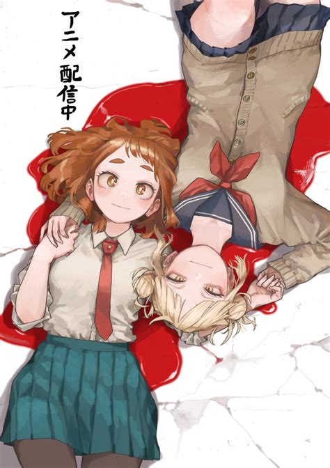 Uraraka Ochako And Toga Himiko Boku No Hero Academia Drawn By Horikoshi Kouhei Danbooru