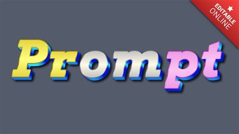 Prompt Glossy Font Text Effect Generator