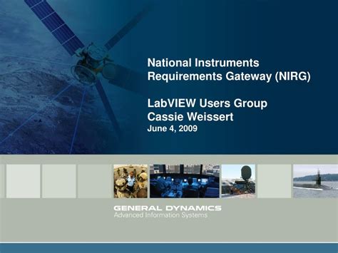 Ppt National Instruments Requirements Gateway Nirg Labview Users Group Cassie Weissert June