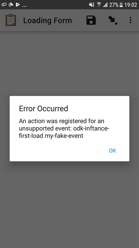 App Crashes When User Loads Form With Unsupported Event · Issue 3383 · Getodkcollect · Github