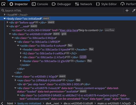 Width Spacing Incorrect For Inspector Element Tags Developer Tools