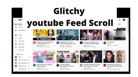 While Browsing Youtube I Stumbled Upon A Glitch Where The Youtube Main Scroll Bar Stops Working