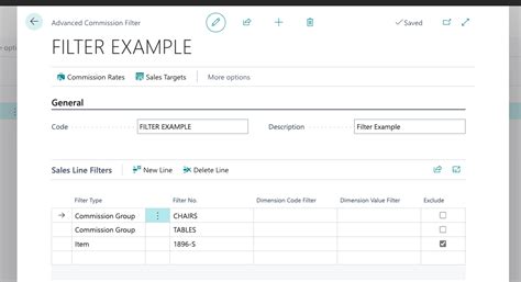 Advanced Filters Idynamics Commissions