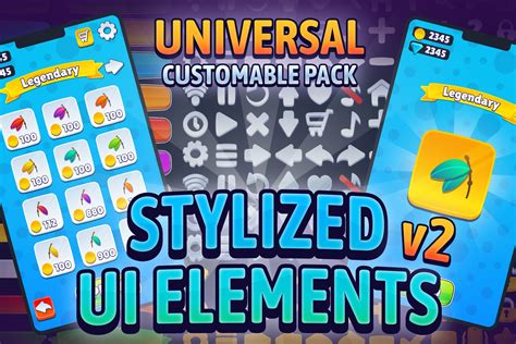 Universal Stylized Ui V2 2d Gui Unity Asset Store