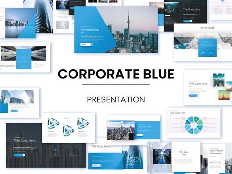 Business Powerpoint Template Company Pitch Deck Corporate Blue Ppt Presentation Template