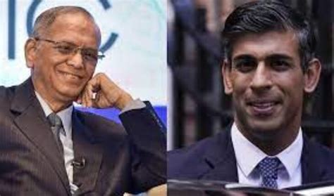 Proud Of Him Narayana Murthy On Rishi Sunak The Financial World
