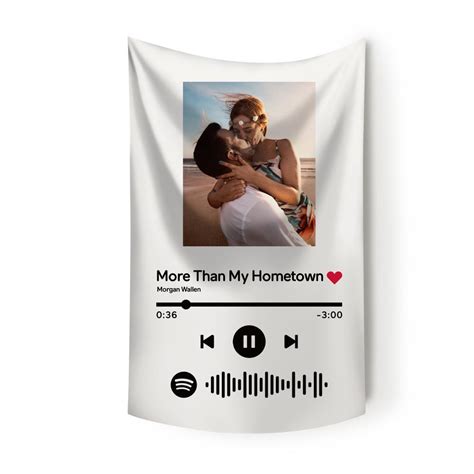Graduation T Custom Spotify Code Tapestry Wall Art Decoration Scannable Spotify Code Tapestry