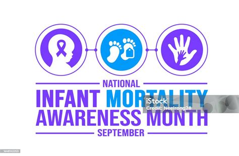 9월은 전국 유아 사망률 인식의 달 배경 템플릿 배너 플래카드 카드 및 포스터 디자인 템플릿에 사용됩니다 9월에 대한 스톡 벡터