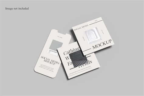 고객에게 디자인을 보여주기 위한 Perspective View Social Media Mockup 프리미엄 Psd 파일