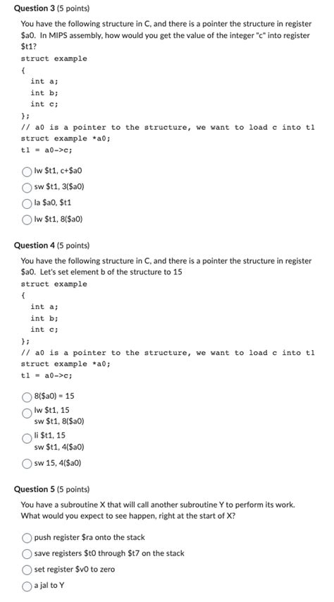 Solved You Have The Following Structure In C And There Is A Chegg