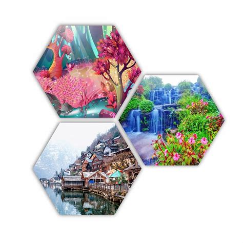 mdf cut out hexagon shape