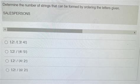solved determine the number of strings that can be formed by