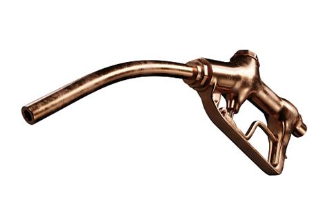 잘라진 경로와 흰색 배경에 격리 된 빈티지 황동 연료 노즐의 3d 렌더링 그림 기체 물리 구조에 대한 스톡 사진 및 기타 이미지 기체 물리 구조 복고풍 서비스