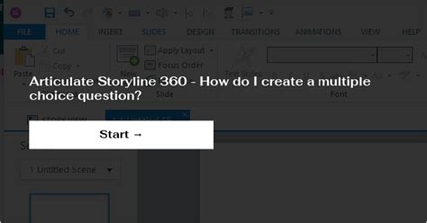 Articulate Storyline 360 How Do I Create A Multiple Choice Question