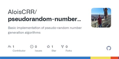 Github Aloiscrrpseudorandom Number Generator Basic Implementation