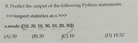 Predict The Output Of The Following Python StudyX