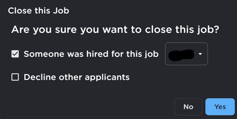 cannot close applications in talent hub with an option enabled