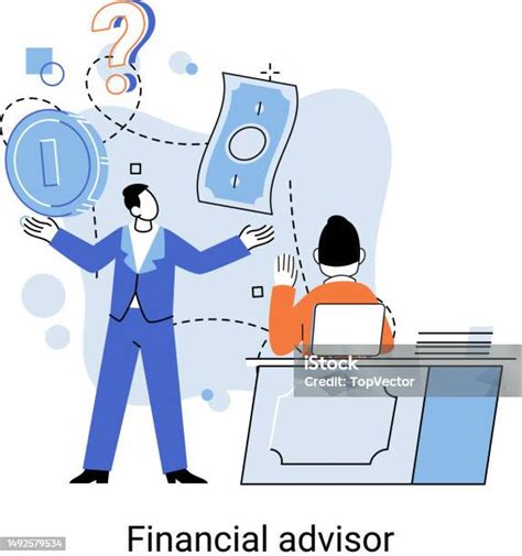 고객을 위한 투자 자금 시장 분석 관리 계획에 대한 조언을 제공하는 재무 고문 개념에 대한 스톡 벡터 아트 및 기타 이미지 개념 개발 경영자 Istock